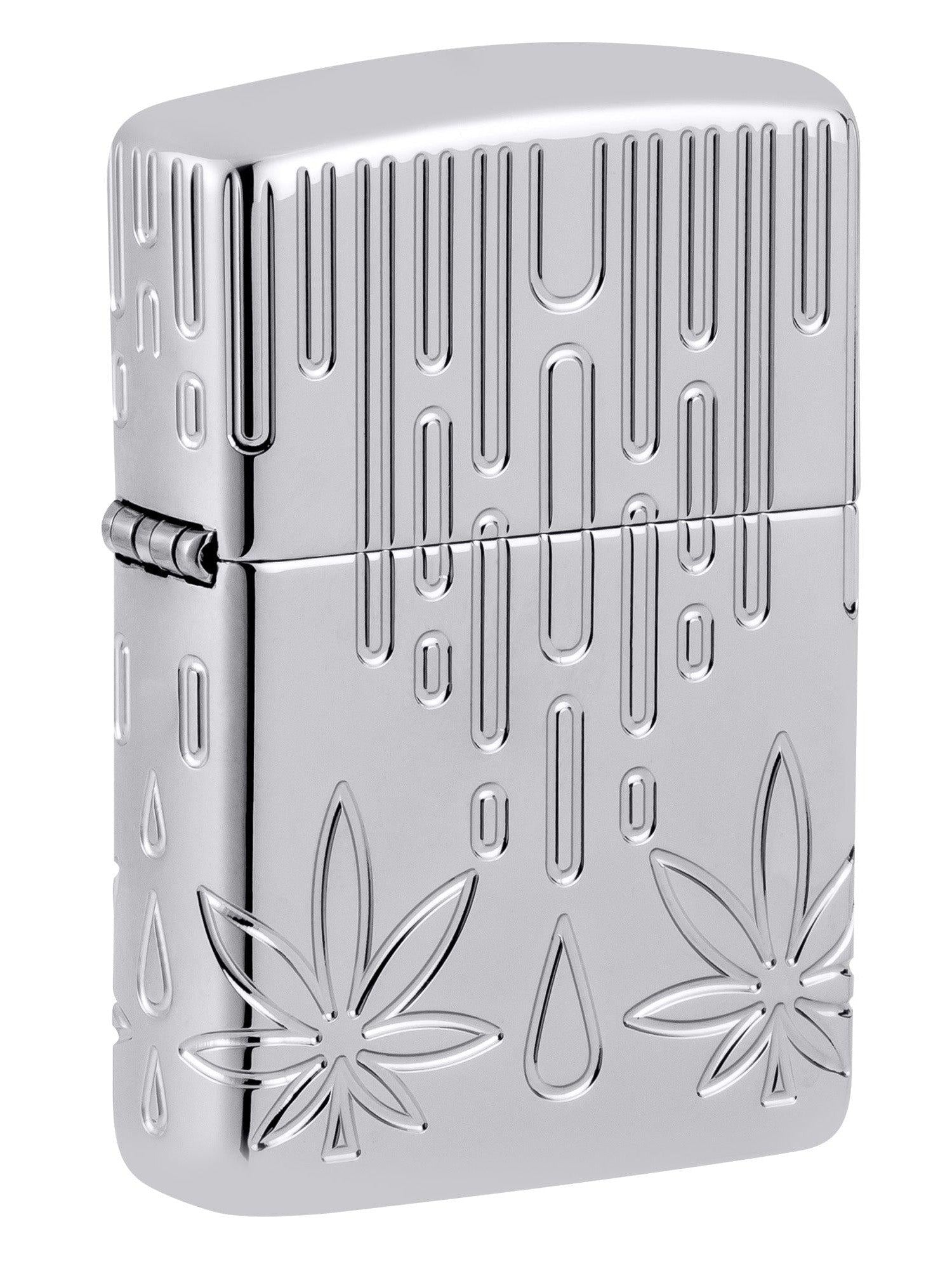 Zippo Lighter: Armor MultiCut, Waxy Weed Leaf - High Polish Chrome 463 – Lucas Lighters