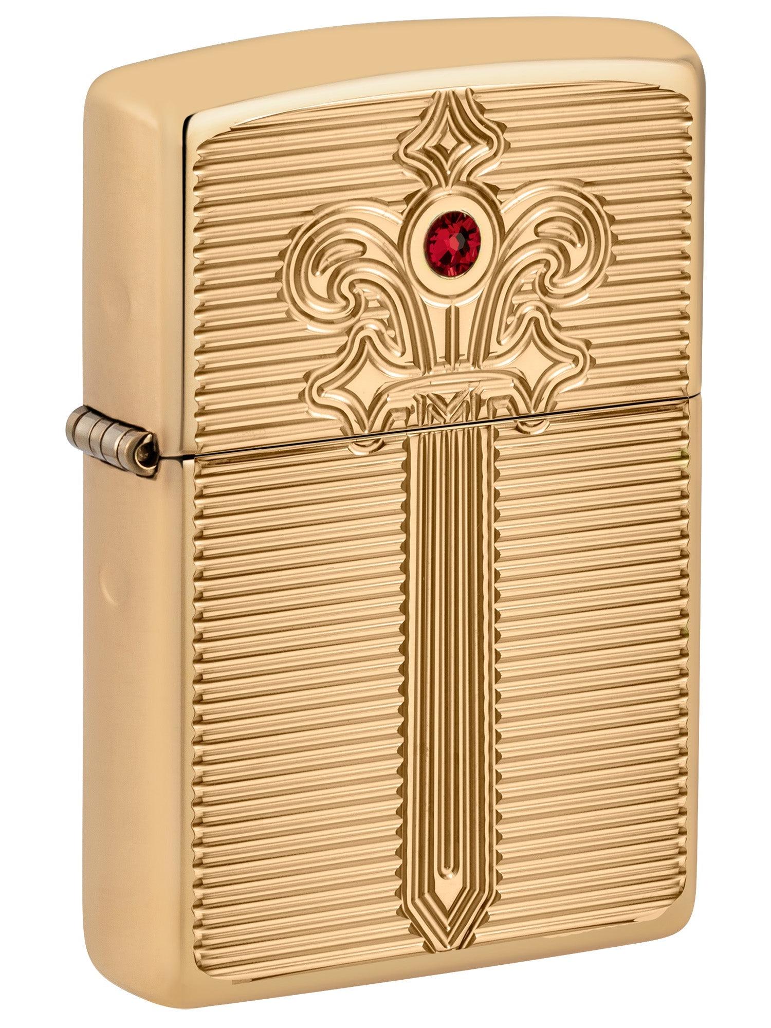 Zippo Lighter: Royal Saber Design, Deep Carved - High Polish Brass 467 – Lucas Lighters