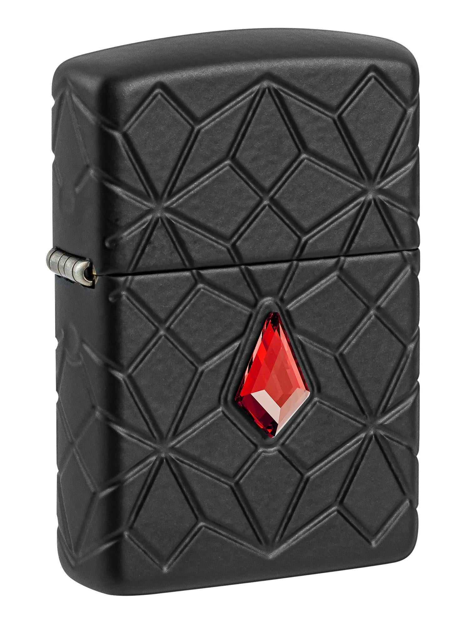 Zippo Lighter: Armor MultiCut Design with Crystal - Black Matte 46756 – Lucas Lighters