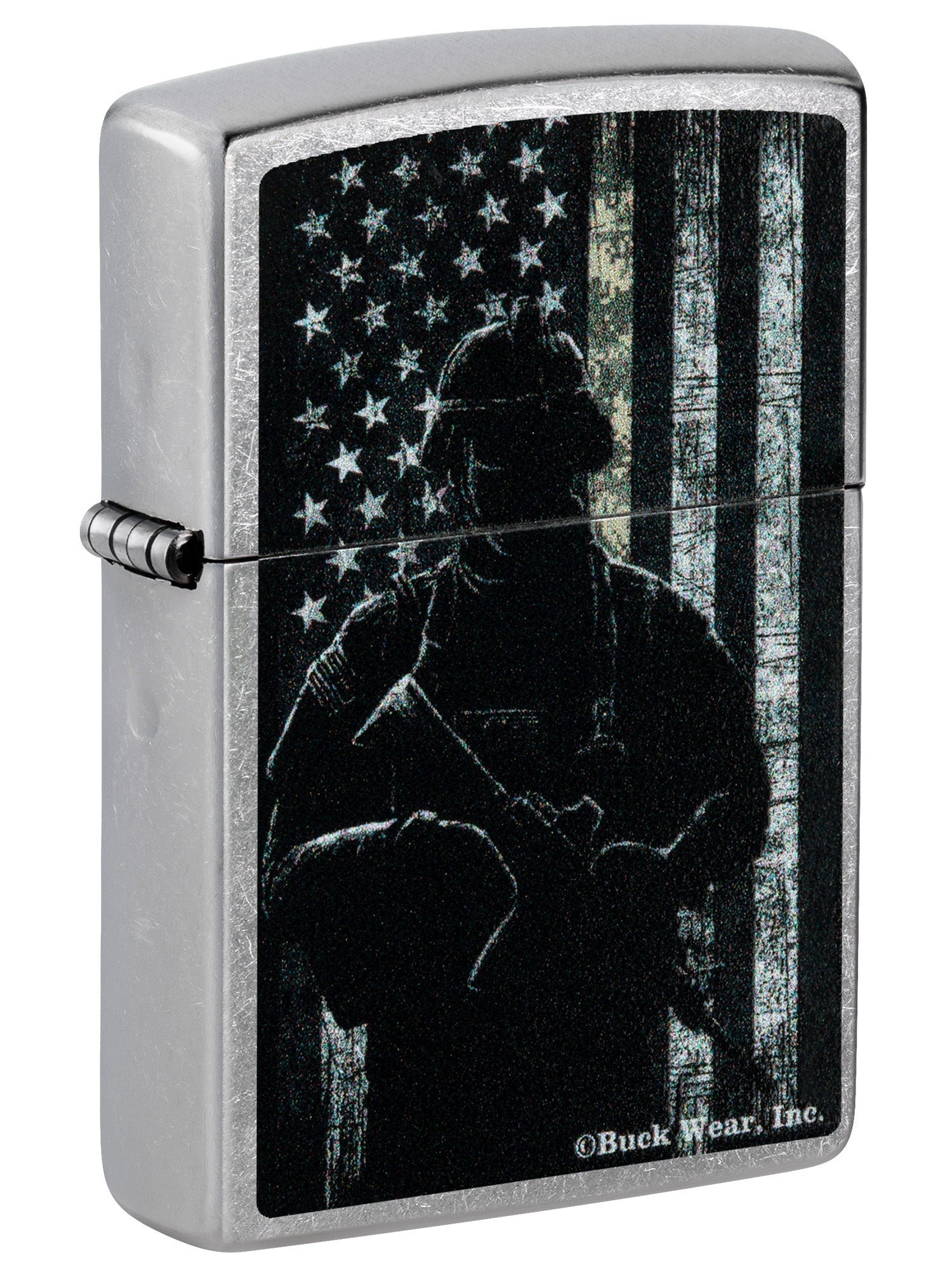 Zippo Lighter: Soldier with American Flag - Street Chrome 81499 – Lucas Lighters