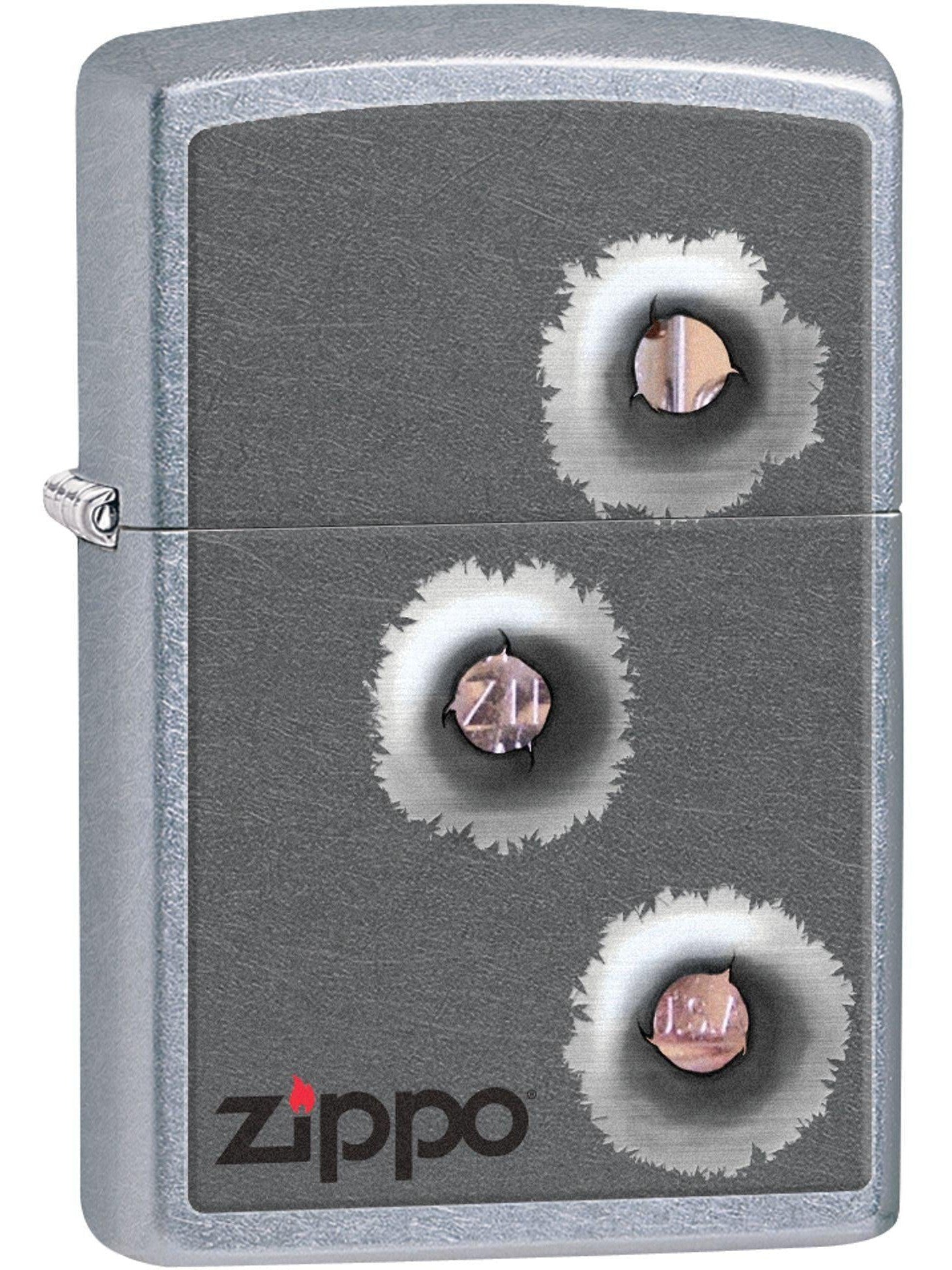 Zippo Lighter: Bullet Holes - Street Chrome 81599 – Lucas Lighters
