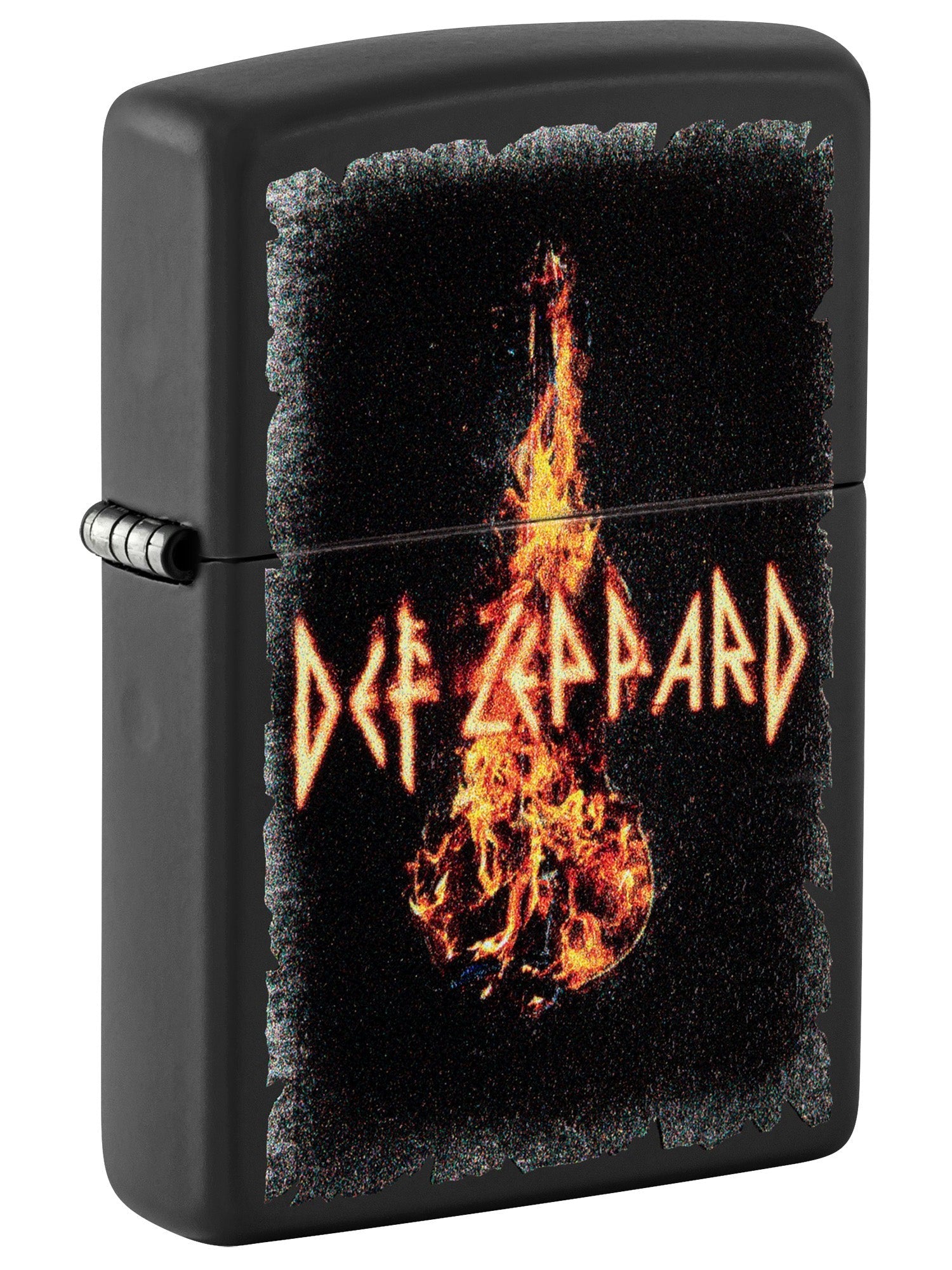 Zippo Lighter: Def Leppard, Guitar on Fire - Black Matte 46153 – Lucas ...