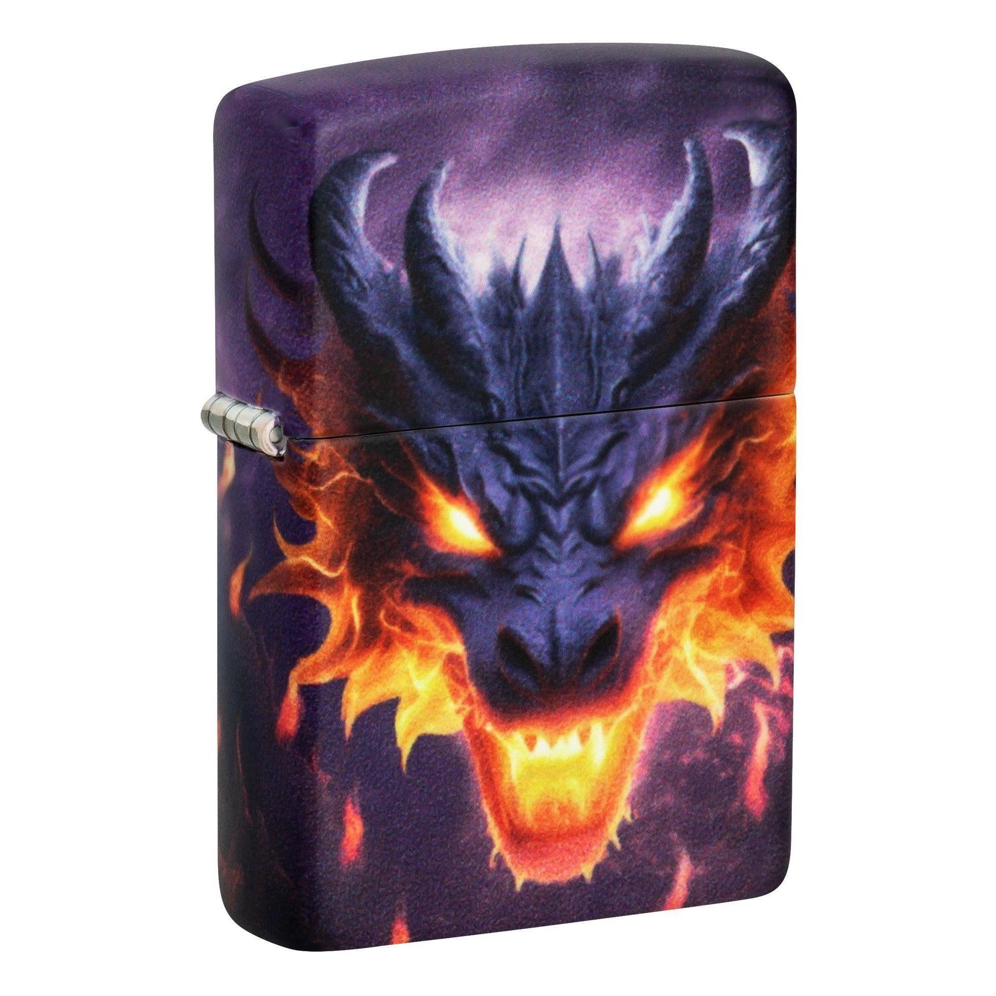 Zippo Lighter: Glowing Dragon Design, 540 Color - Glow-in-the-Dark Gre ...