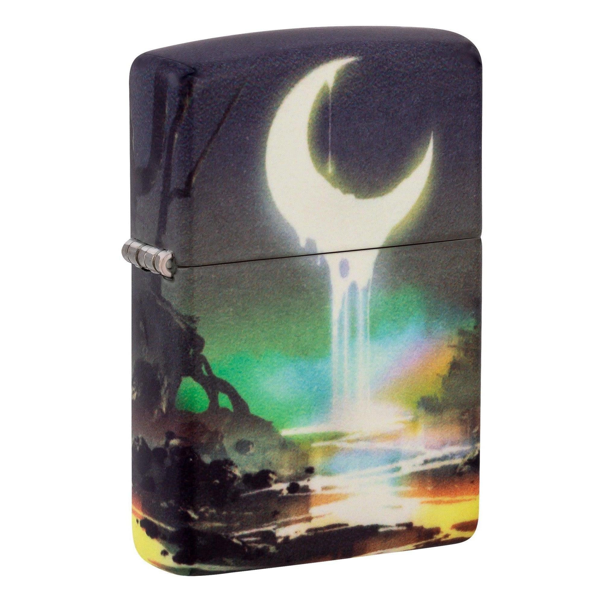 Zippo Lighter: Moon Dream Design, 540 Color - Glow-in-the-Dark Green 4 ...