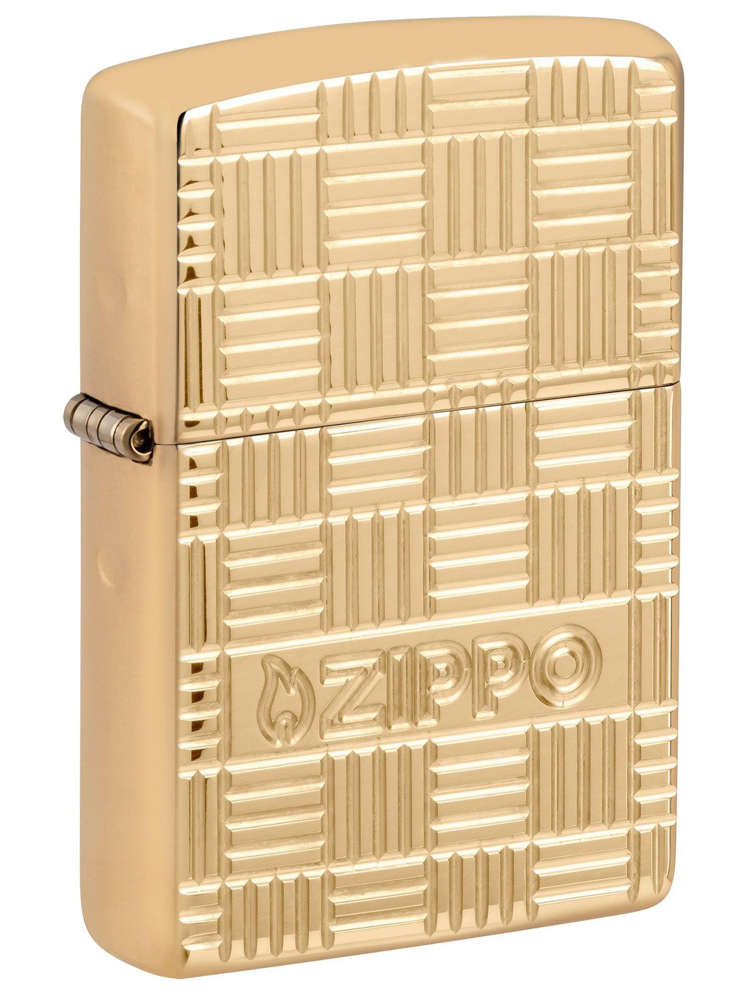 Zippo Lighter: Armor Deep Carved Zippo Design - High Polish Brass 4627 – Lucas Lighters