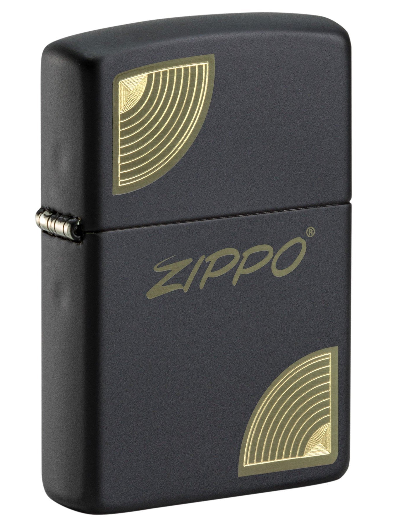 Zippo Lighter: Engraved Design with Zippo Logo - Black Matte 61028 ...