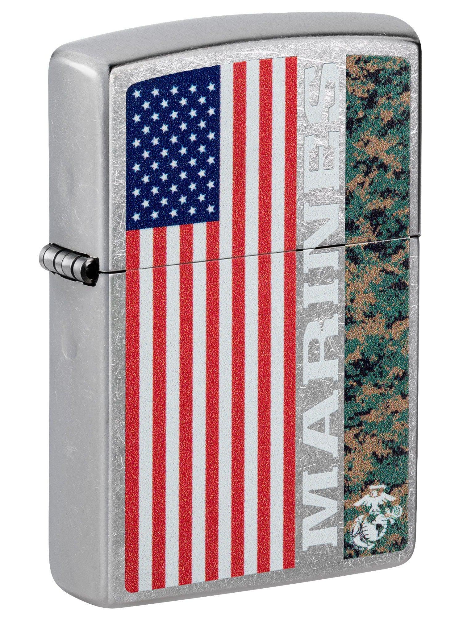 Zippo Lighter: USMC Marines with Flag - Street Chrome 81540 – Lucas ...