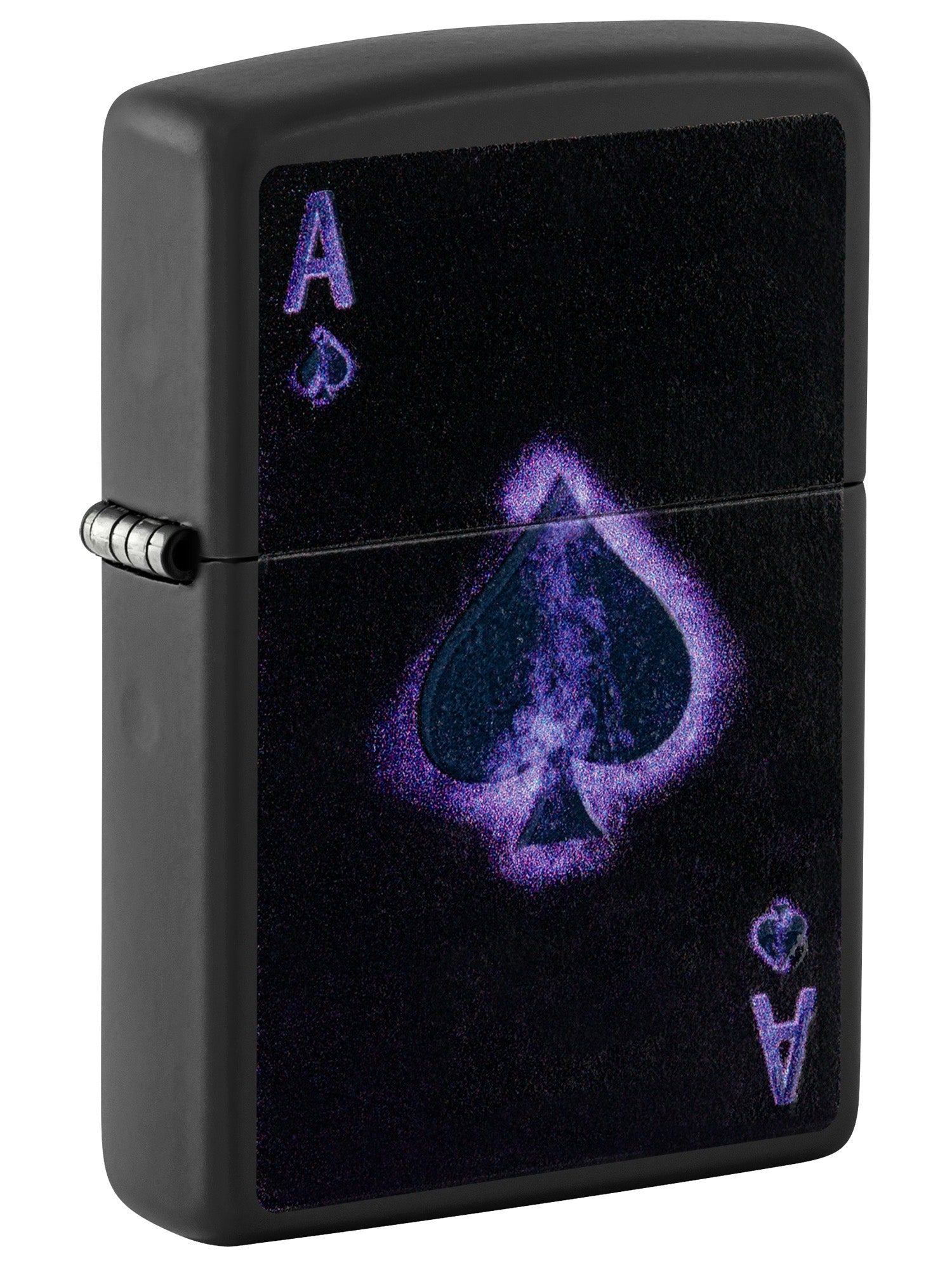 Zippo Lighter: Ace of Spades, Blacklight - Black Matte 81576 – Lucas ...