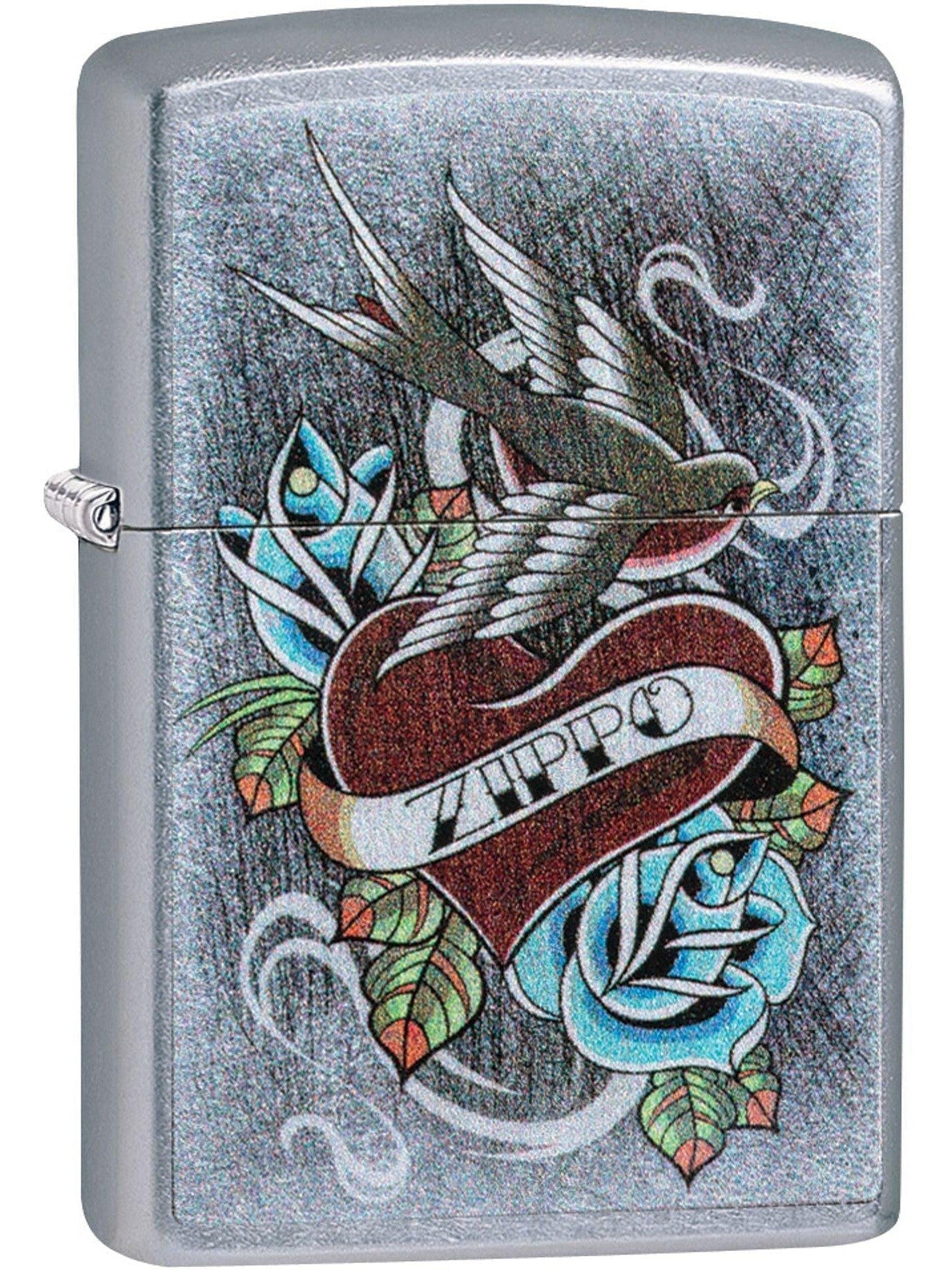 Zippo Lighter: Vintage Zippo Tattoo - Street Chrome 81612 – Lucas Lighters