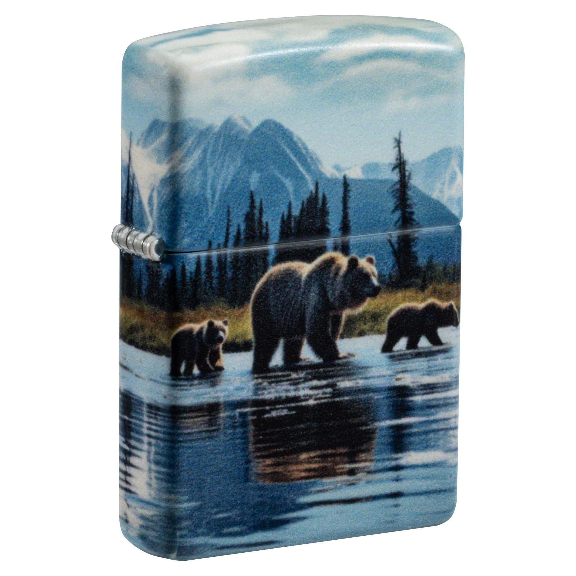 Zippo Lighter: Mountain Scene with Bears - 540 Color 81697 – Lucas Lighters