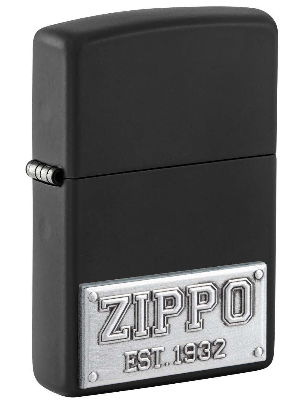 Zippo Lighter: Zippo License Plate Emblem - Black Matte 48689 – Lucas ...
