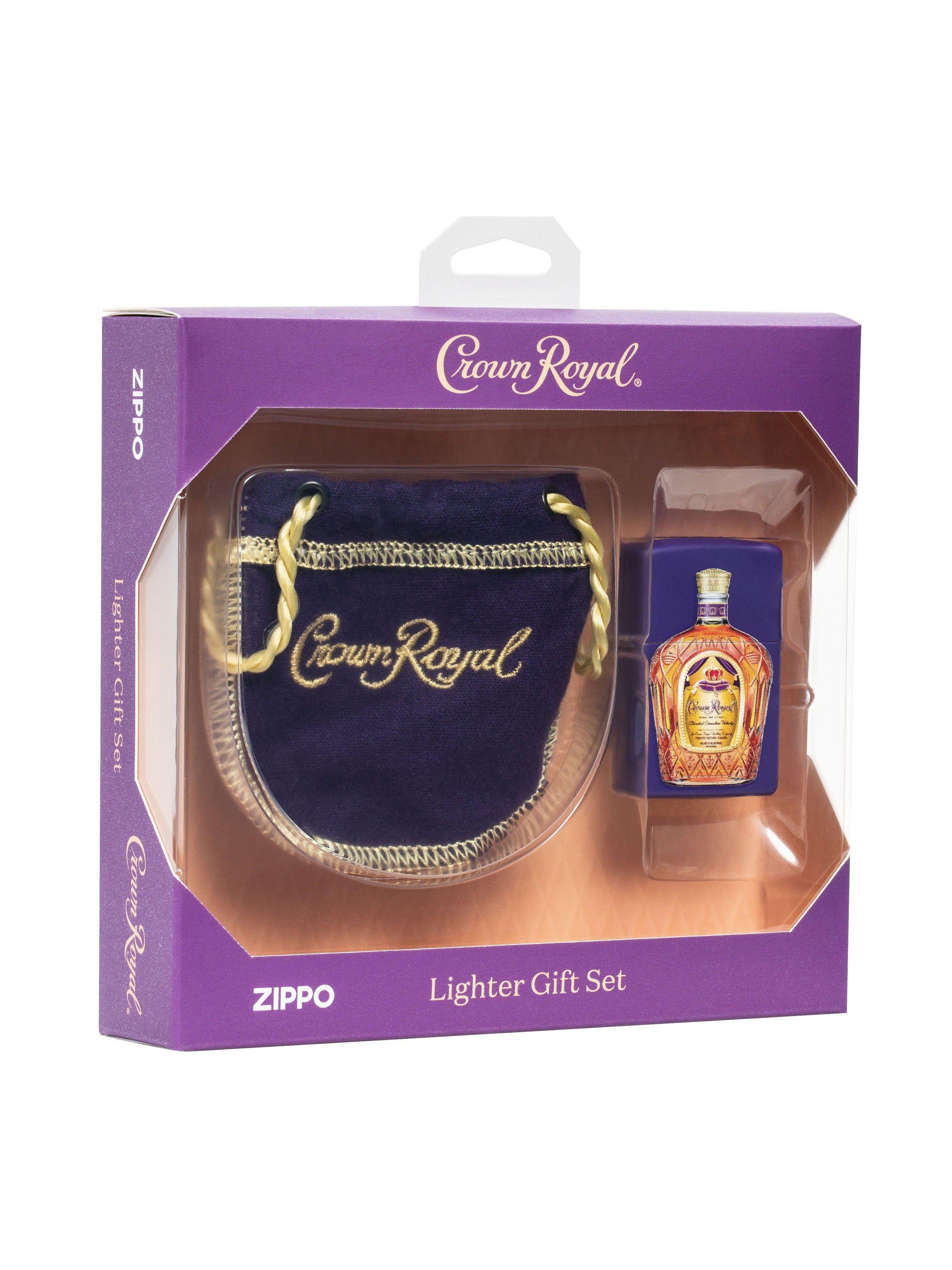Zippo Crown Royal Lighter with Pouch, Texture Print - Purple Matte 496 ...