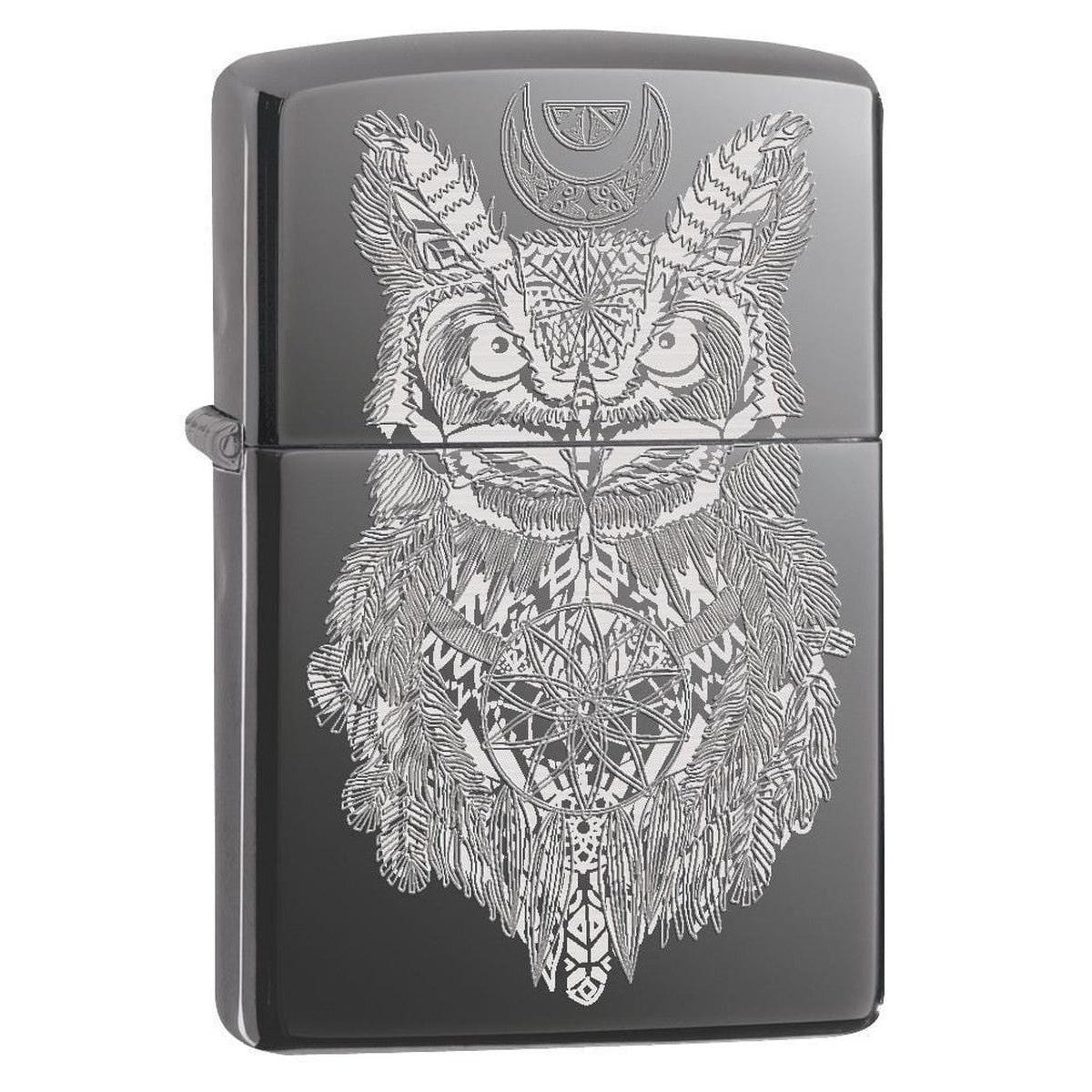 Zippo Lighter: Aztec Owl - Black Ice 78117 – Lucas Lighters