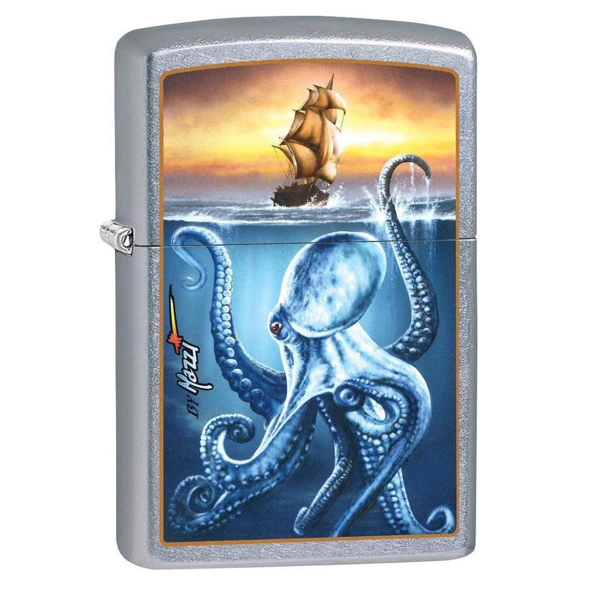Zippo Lighter: Mazzi Octopus and Ship - Street Chrome 78888 – Lucas ...