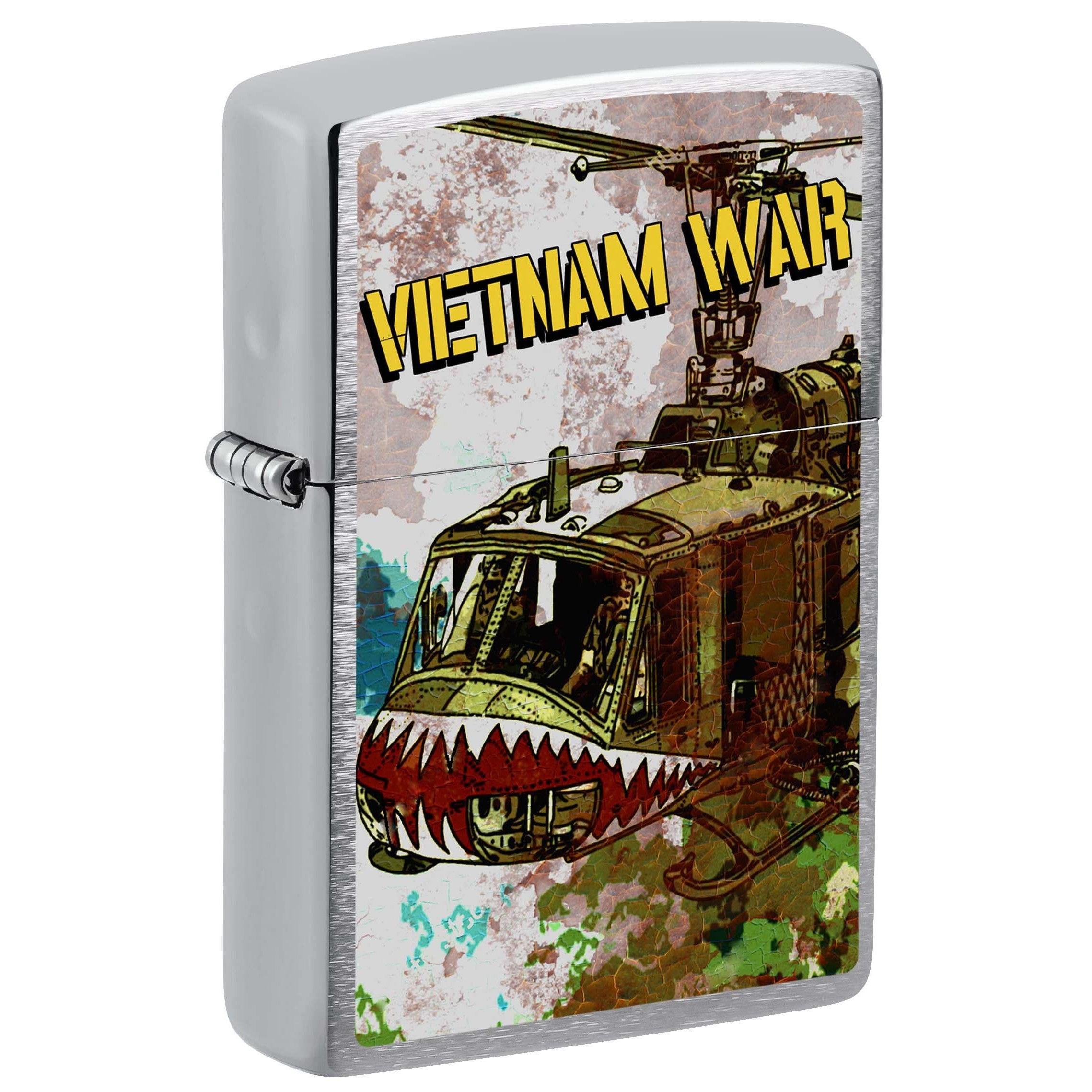 Zippo Lighter: Vietnam War Helicopter - Brushed Chrome 80977 – Lucas ...