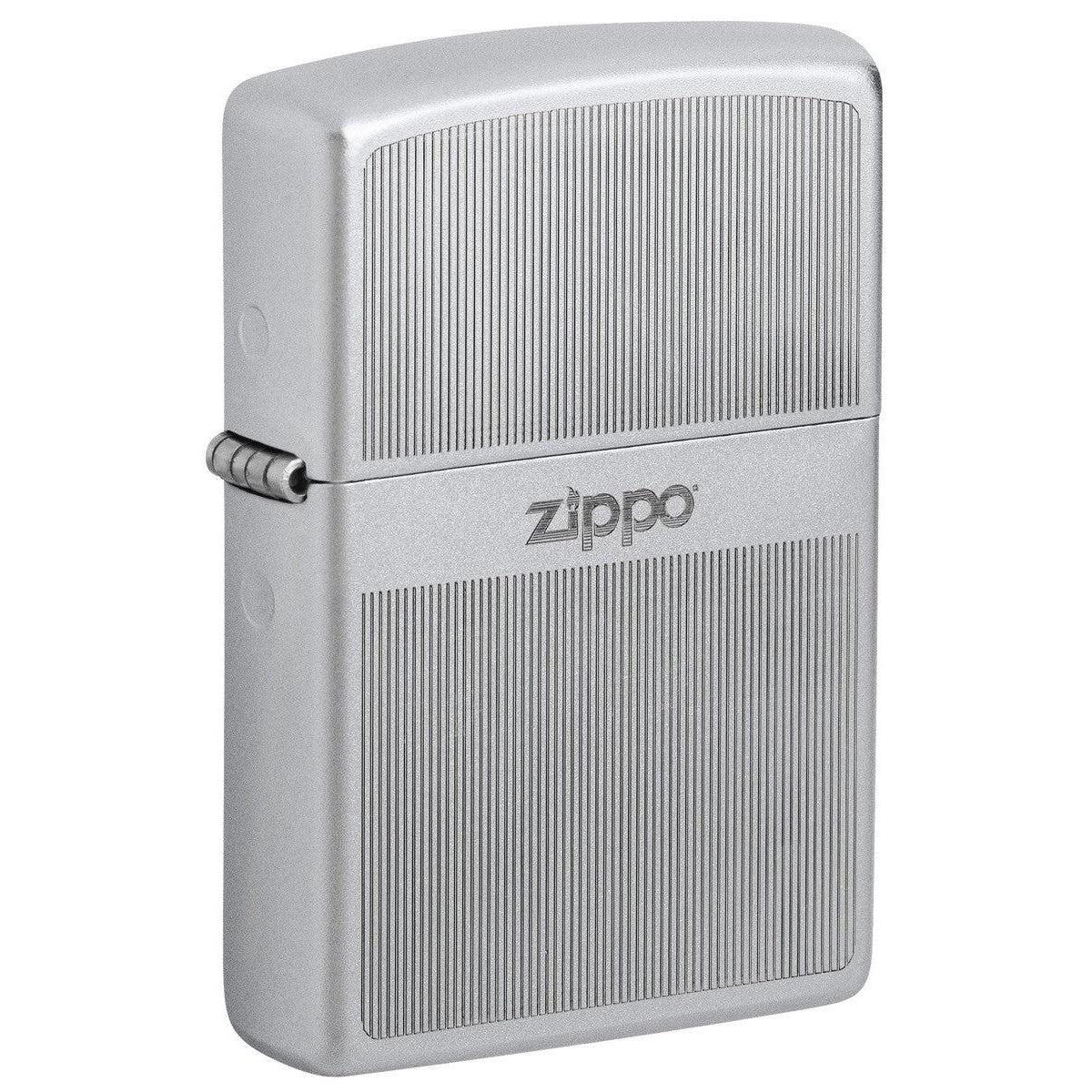 Zippo Lighter: Engraved Design - Satin Chrome 81489 – Lucas Lighters